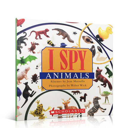 进口英文原版正版4册 I Spy Animals视觉大发现系列趣味游戏书家庭亲子读物提升宝宝观察能力英语单词兴趣3-5岁书籍_虎窝淘