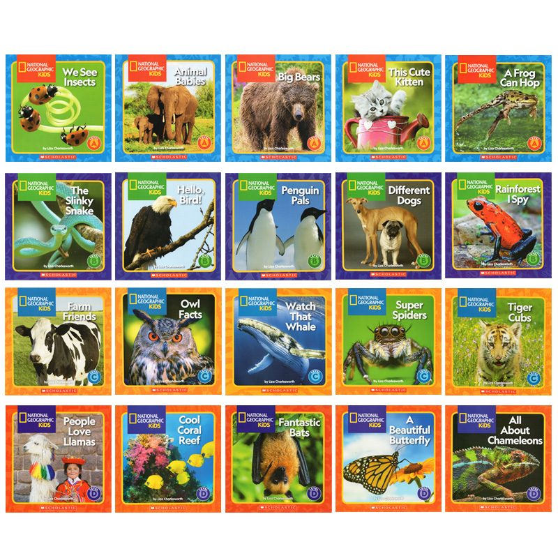 英文原版National Geographic Kids: Guided Reader Pack(A-D) 20books国家地理系列指导性 ...