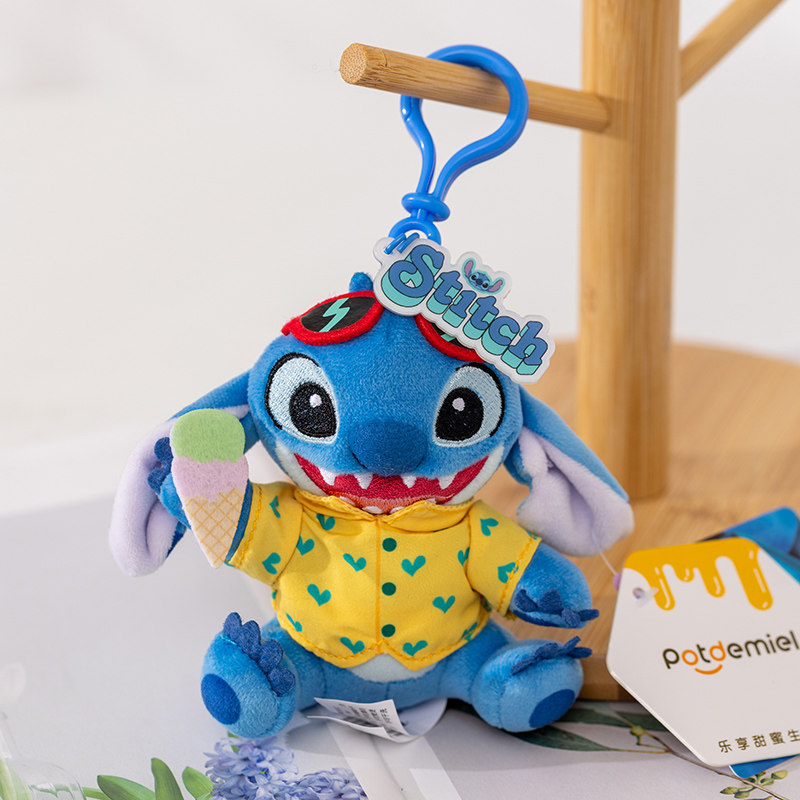 正版史迪奇挂件玩偶钥匙扣奇奇蒂蒂三眼仔公仔迪士尼毛绒可爱玩具_虎窝淘