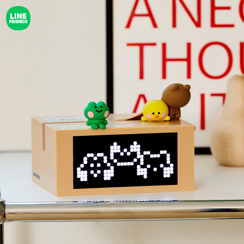 LINE FRIENDS连我朋友 minini电子时钟卡通动漫萌趣居家早晨闹钟_虎窝淘