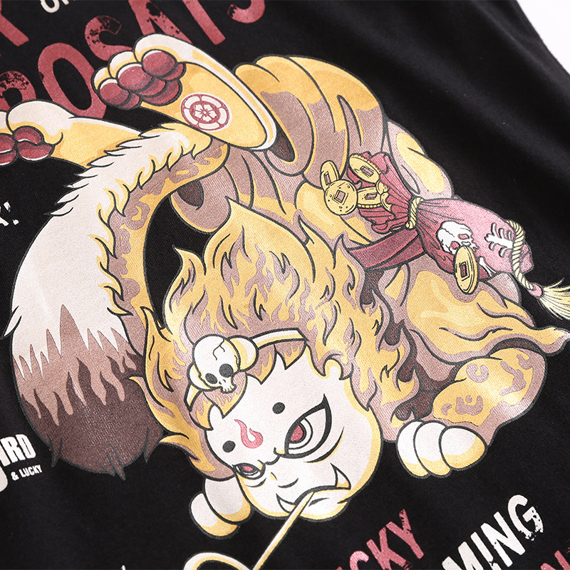 oniarai鬼洗20秋冬新品地藏小王趣味老鼠印花男士短袖T恤 JW80005_虎窝淘