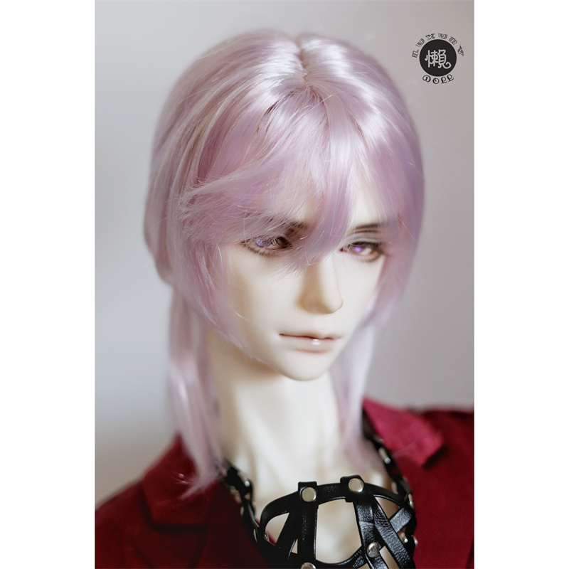 懒娃bjd假发SD34分MDD大叔龙魂服帖柔软易撸长水母假毛柔丝黑棕灰_虎窝淘