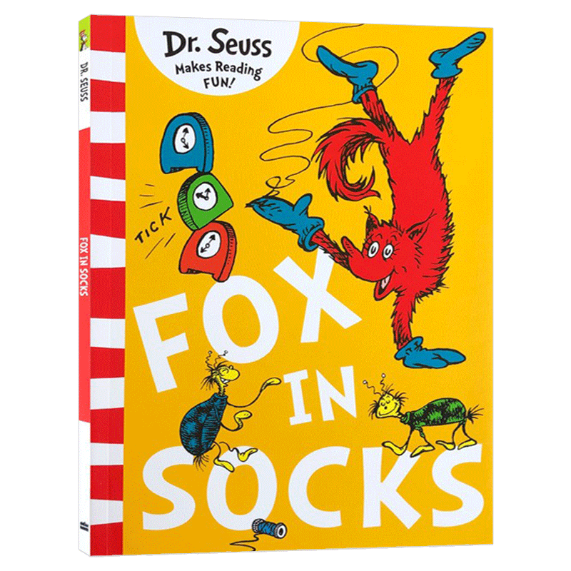 Dr Seuss Fox in Socks英文原版绘本穿袜子的狐狸苏斯博士系列新版廖彩杏书单英文版儿童英语启蒙图画故事书进口原版书籍_虎窝淘