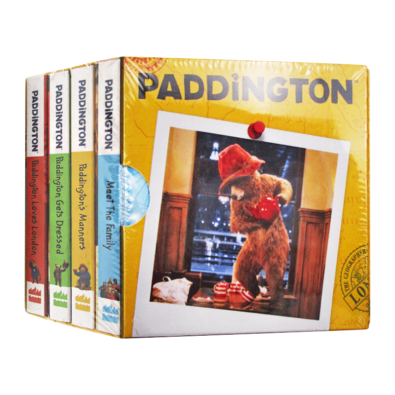 Paddington 2 Little Library英文原版纸板书帕丁顿熊的小图书馆精装全彩英文版手掌书套装进口低幼儿童英语启蒙绘本_虎窝淘