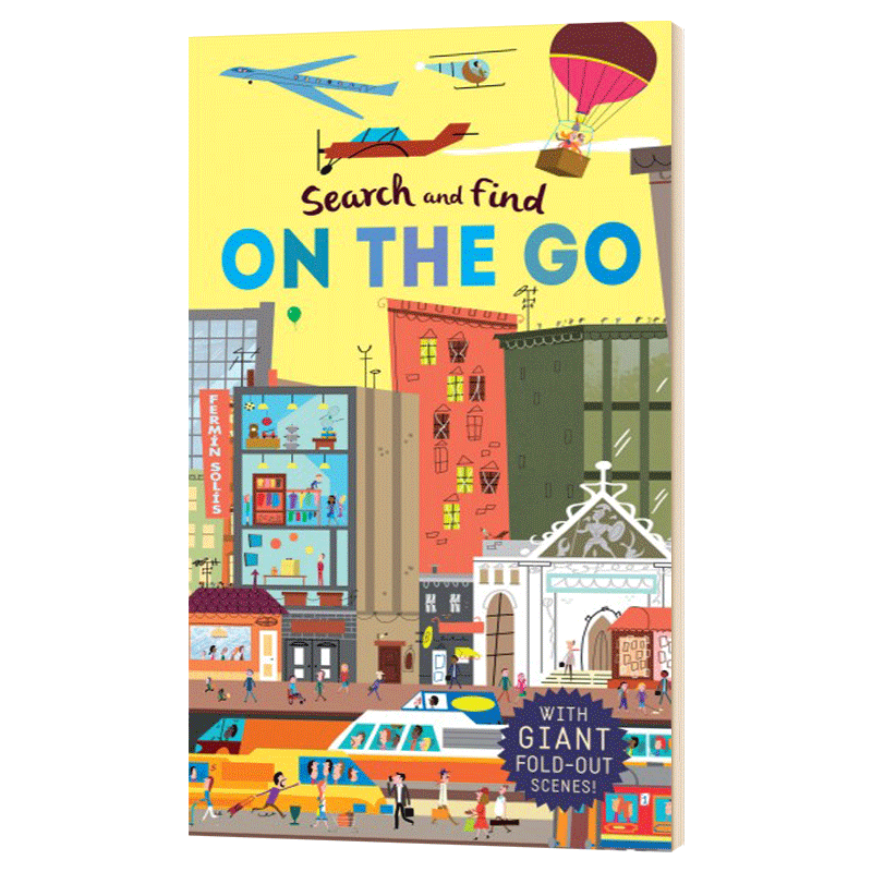 Search and Find On The Go英文原版绘本找找看交通工具精装亲子互动游戏书英文版儿童英语启蒙读物原版书籍_虎窝淘