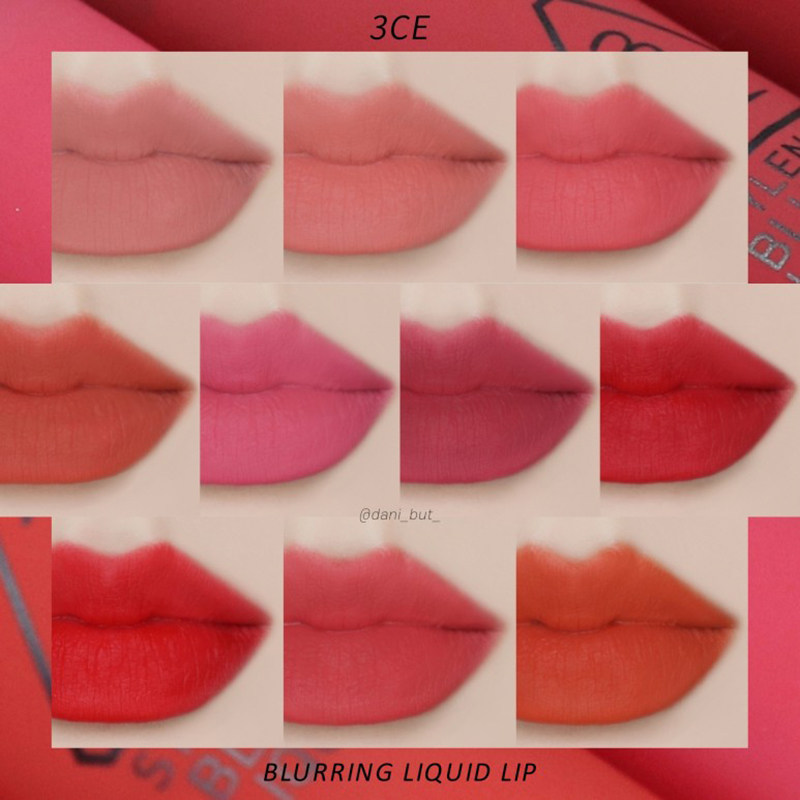 韩国3ce慕斯唇釉新品blurring丝绒哑光bearberry树莓红nudescene_虎窝淘