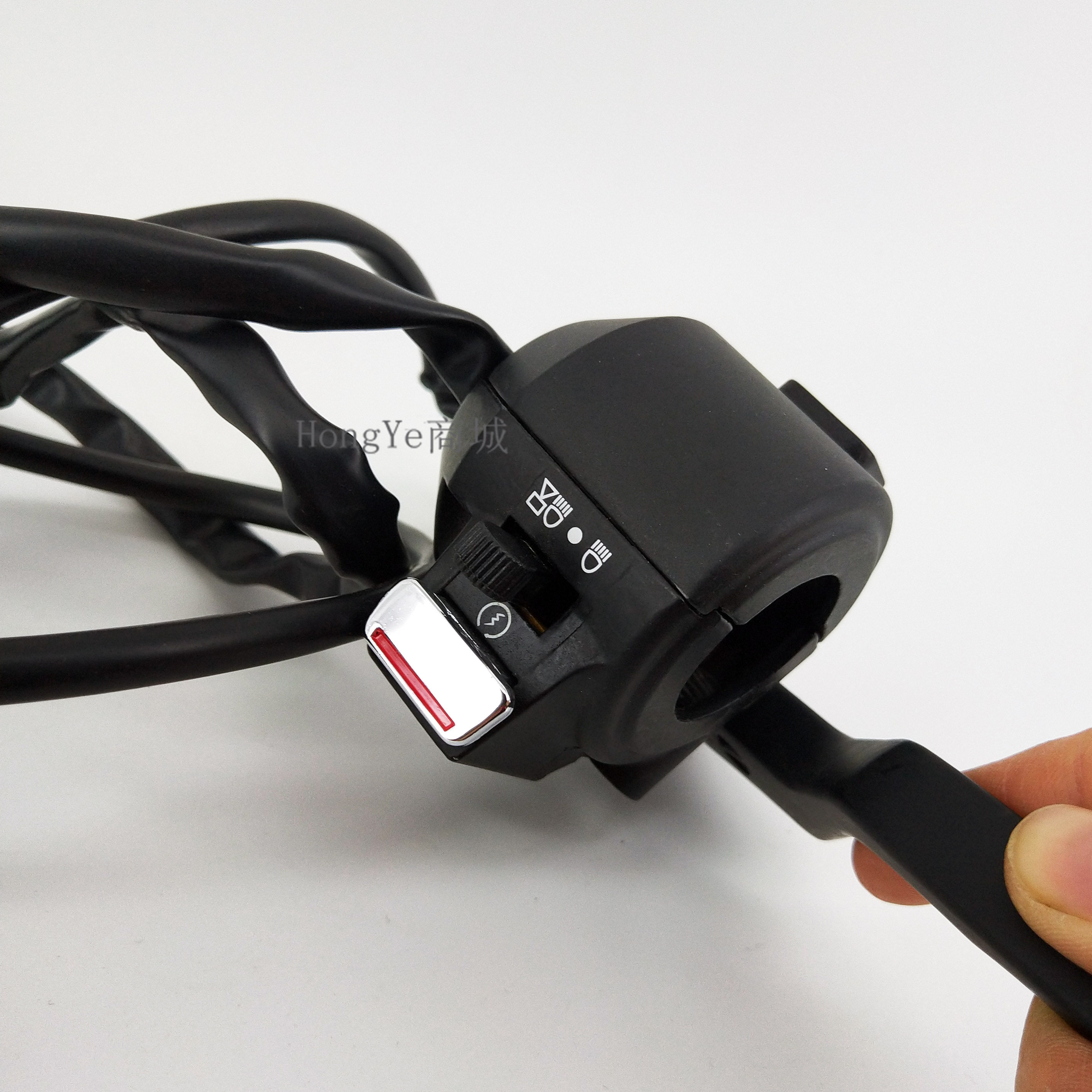 摩托车配件五羊本田WY125-A-C左右手把开关把座总成指示喇叭开关_虎窝淘