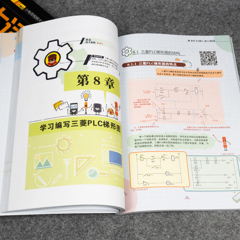 plc编程入门教程书籍大话plc轻松动漫版西门子三菱PLC编程从入门到精通实物接线实战电气控制与plc技术应用大全电工书籍自学零基础_虎窝淘