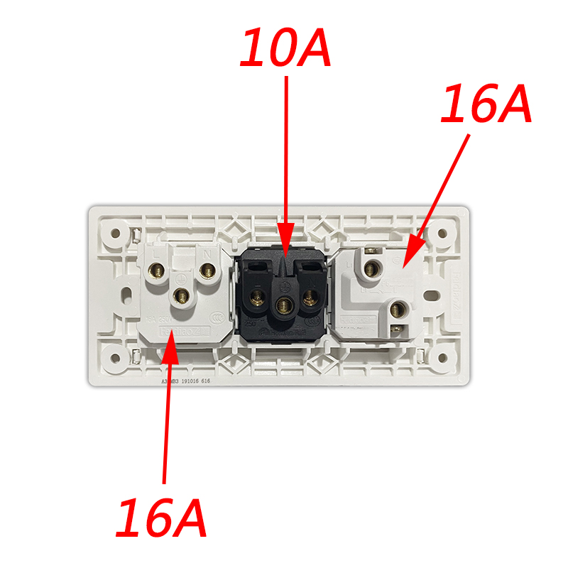 飞雕118暗装一开16A+五孔10A+三孔16a热水器3孔空调5孔插座大功率_虎窝淘