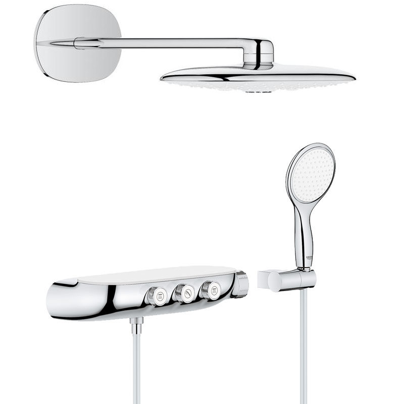 德国高仪GROHE 26443瑞雨360大顶喷 SMC暗装智能恒温花洒套装_虎窝淘