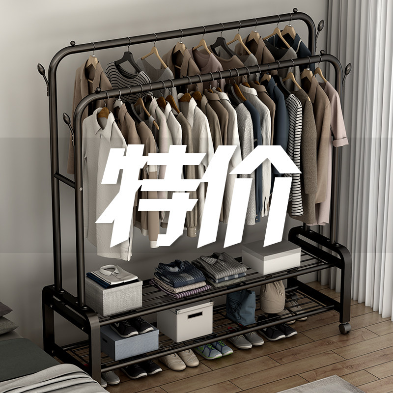 简易衣柜挂衣架布艺衣服架宿舍出租房家用铁架子卧室收纳现代简约_虎窝淘