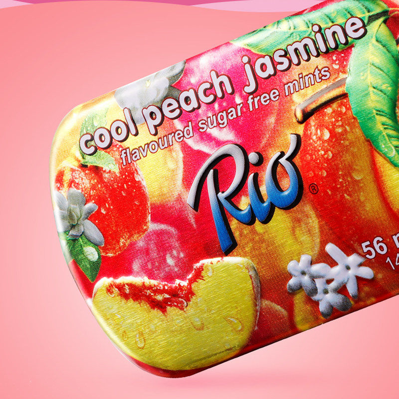 Rio瑞欧无糖薄荷糖铁盒强劲清新口气糖果网红爆款硬糖压片糖零食_虎窝淘