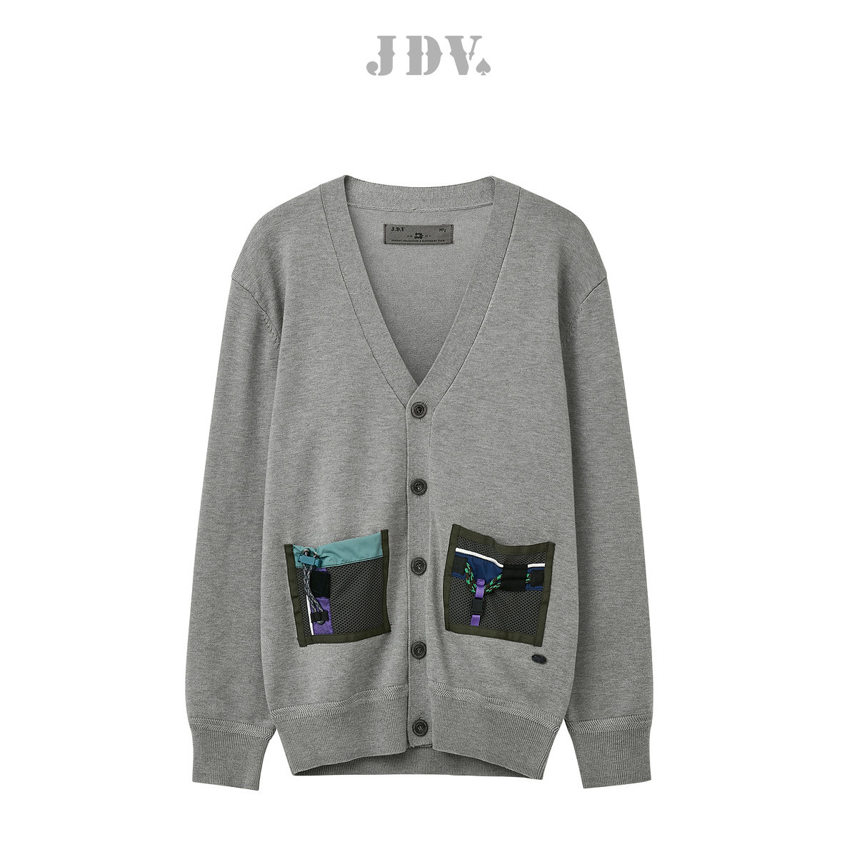 JDV商场同款秋季新品橄榄绿羊毛时尚户外针织开衫上衣外套SYN1333_虎窝淘