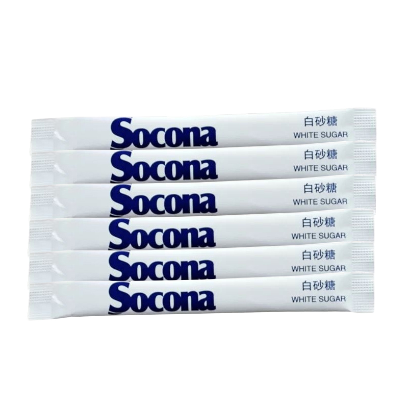Socona白砂糖包咖啡伴侣方糖块奶块白砂糖包小包装5g*100袋咖啡糖_虎窝淘