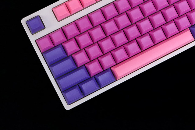Keycap Hall PBT purple and pink color DSA short ball cap filco 87 104 ...