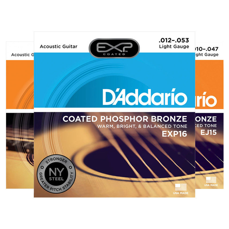 正品DADDARIO达达里奥吉他弦一套6根装EXP16/EJ16/EZ920琴弦民谣_虎窝淘