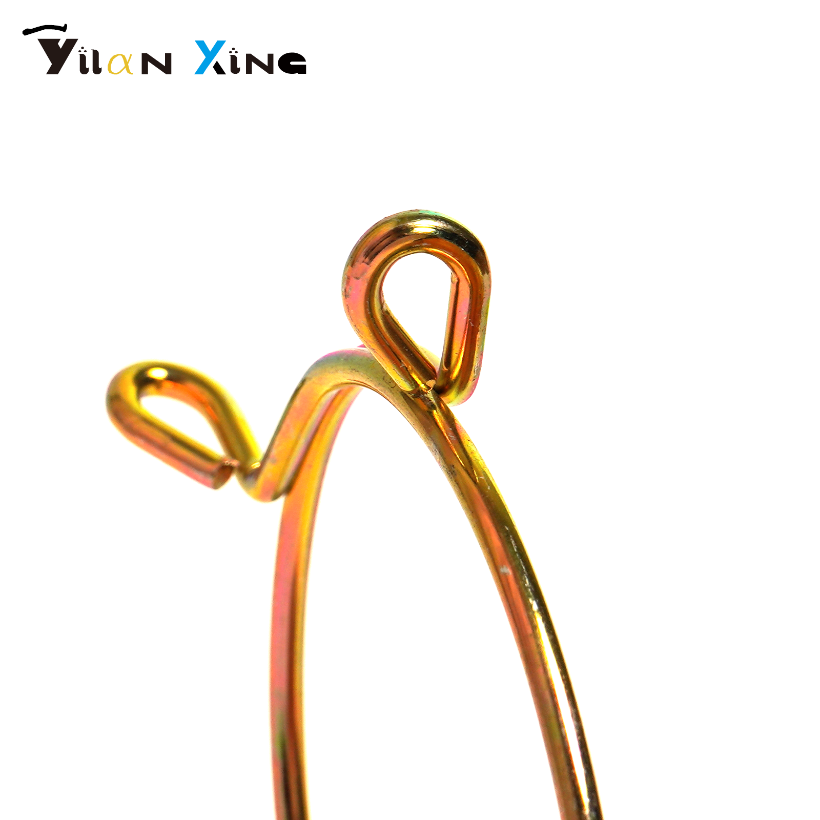 直销汽车弹簧单钢丝卡箍油水管镀彩锌卡簧大尺寸快装卡子卡扣50mm_虎窝淘