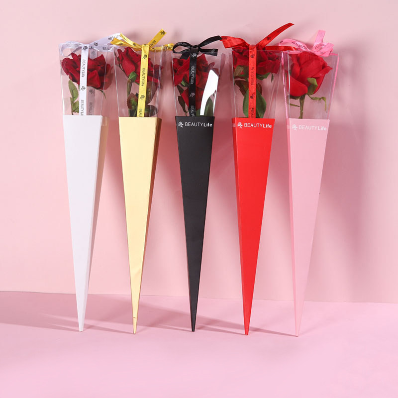 38女神情人节520鲜花包装单支盒玫瑰花礼盒鲜花花束包装包花材料_虎窝淘
