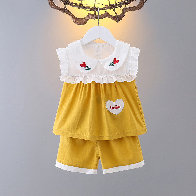 女童夏装小女孩短袖洋气套装洋气夏天衣服1一2-3岁女宝宝夏季童装_虎窝淘