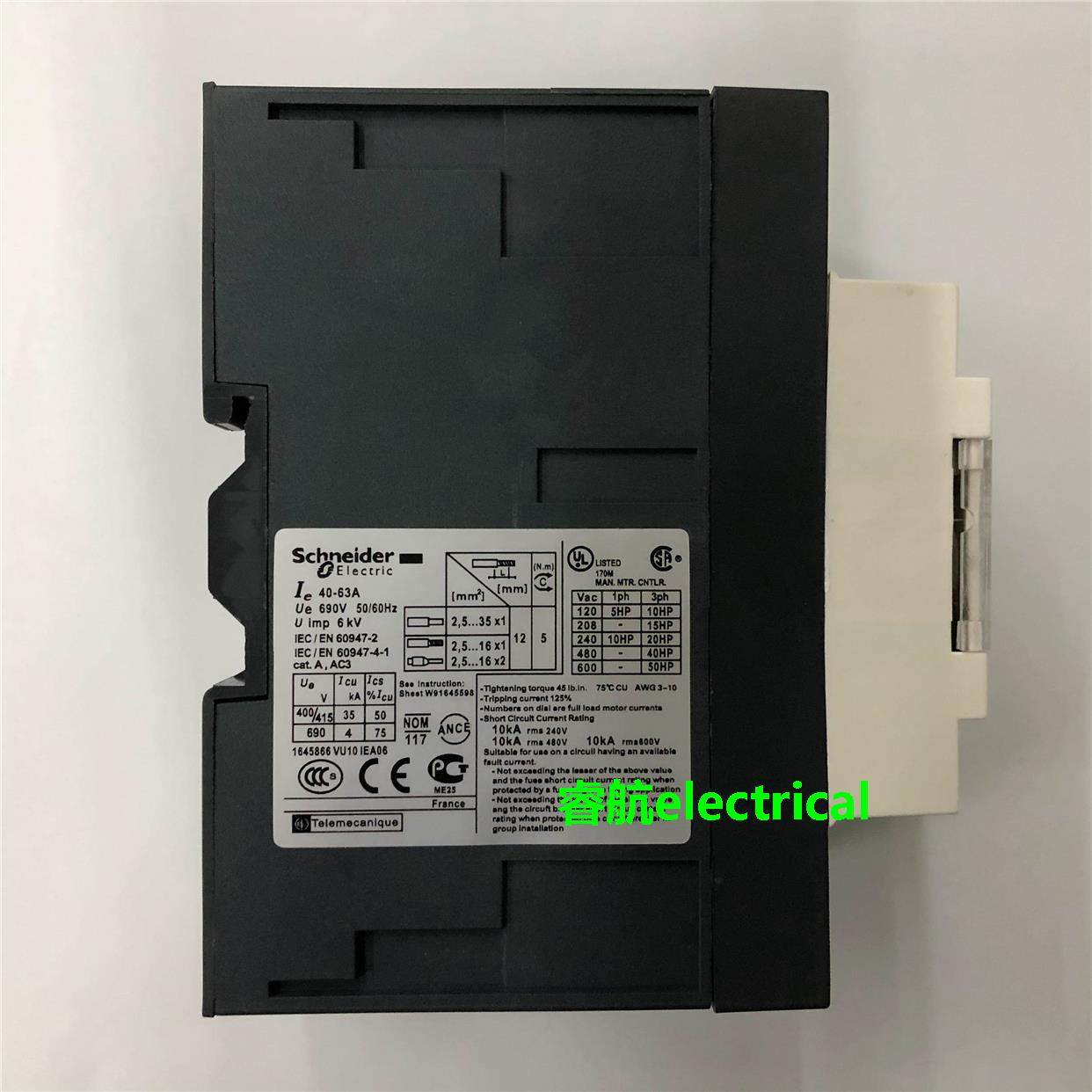 原装GV3ME6340-63A施耐德电动机保护断路器议价其它元器件