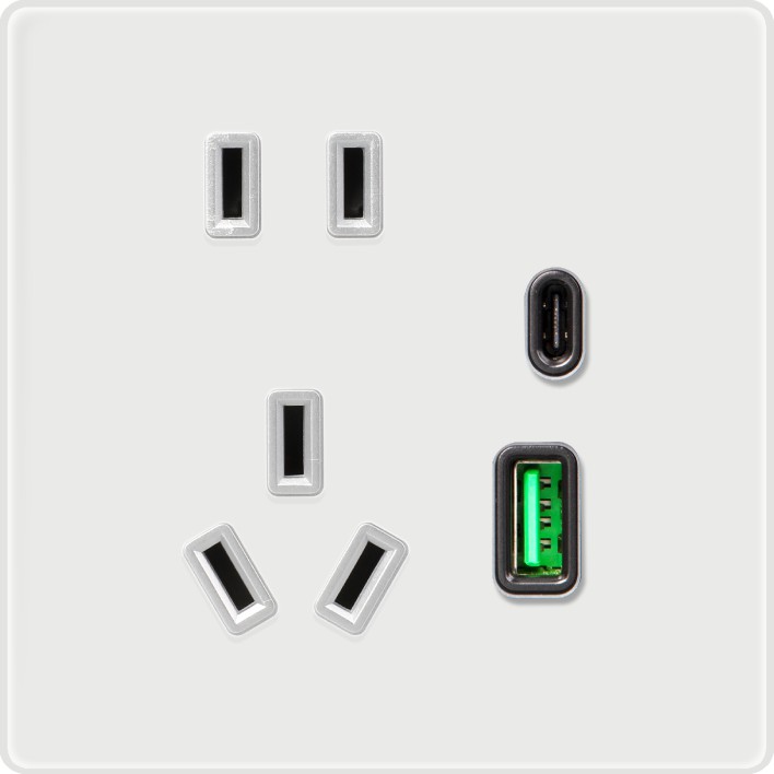 适用know如影智能配套五孔快充插座面板USB 86型家用玻璃开关插座_虎窝淘