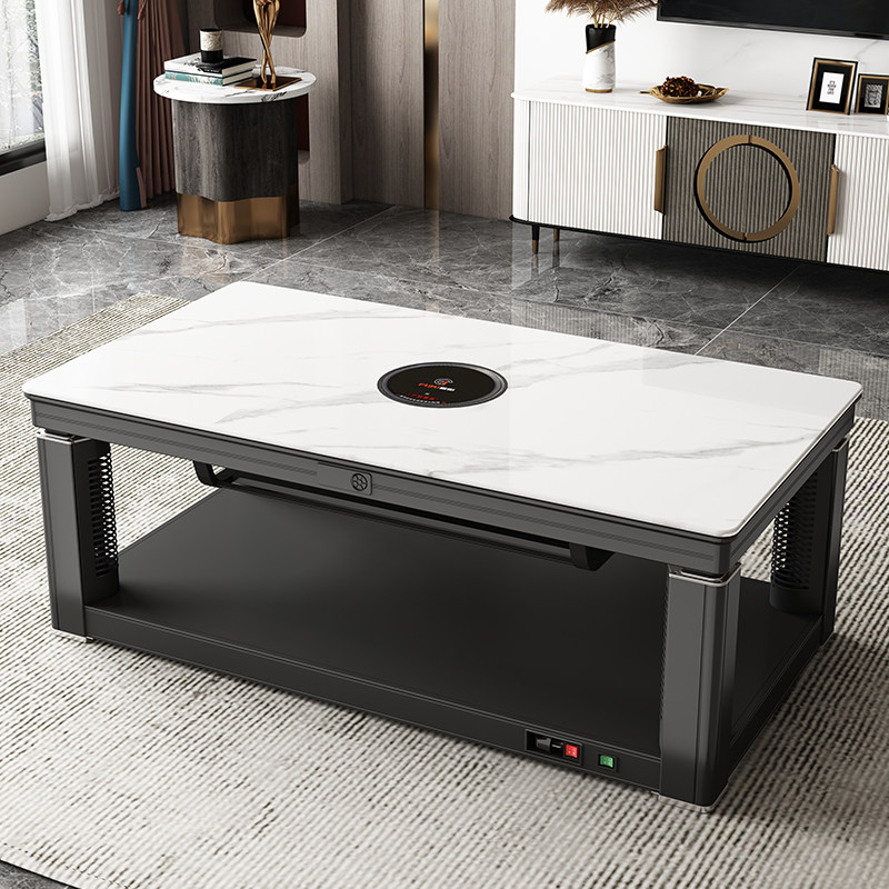 富炬升降电暖茶几取暖桌隐形电磁炉电暖炉岩板电暖桌烤火桌子家用_虎窝淘