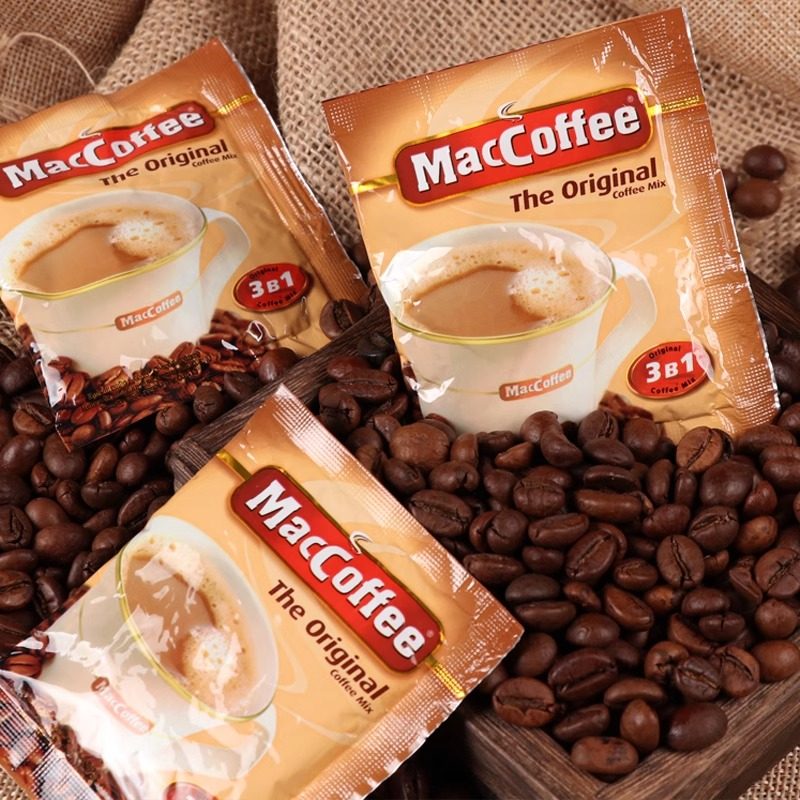 俄罗斯美卡菲三合一速1000g溶白咖啡MacCoffee马来西亚进口50小包_虎窝淘