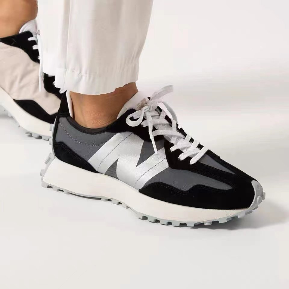NEW BALANCE NB327复古白灰拼接透气女休闲跑步鞋 WS327SFD CPA_虎窝淘