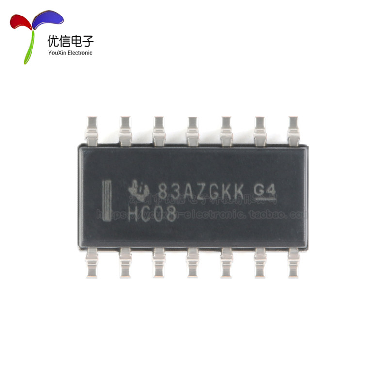 原装正品 SN74HC08DR SOIC-14四路2输入正与门贴片逻辑芯片_虎窝淘