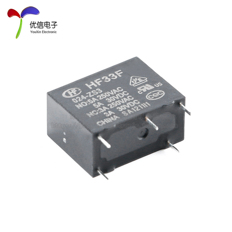 宏发继电器 HF33F/005/012/024-ZS3 5V 12V 24V 5A 5脚一组转换_虎窝淘