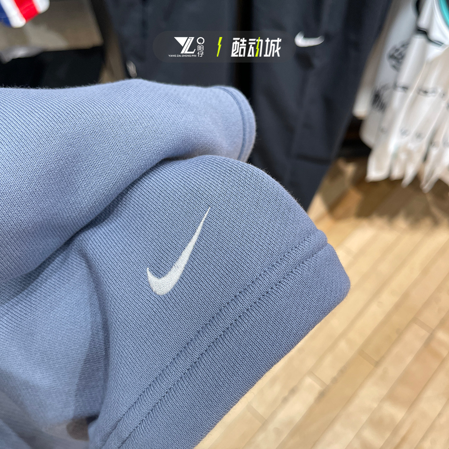 NIKE耐克正品男士短裤运动休闲宽松透气纯棉针织五分裤FB2816-493_虎窝淘