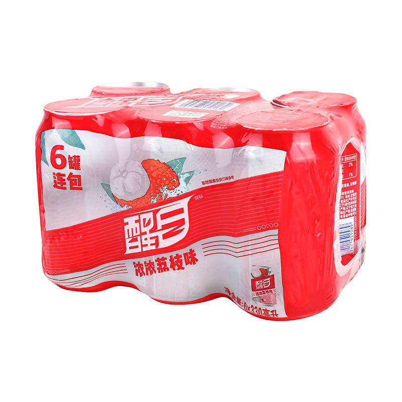 醒目浓浓荔枝味汽水 330ml*6罐/组_虎窝淘