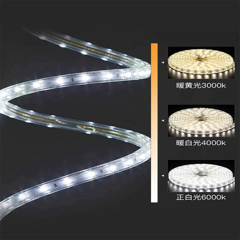 led灯带条家用超亮三色变光软灯长条槽户外防水客厅吊顶线灯贴片_虎窝淘