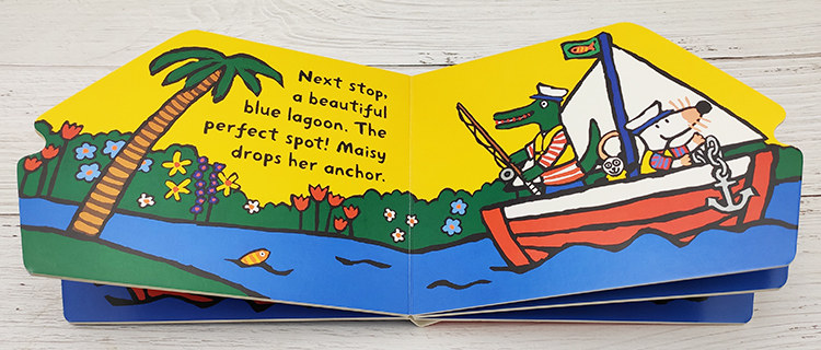 英文原版绘本 Maisy's Boat小鼠波波交通工具造型纸板书儿童启蒙早教阅读亲子互动绘本_虎窝淘