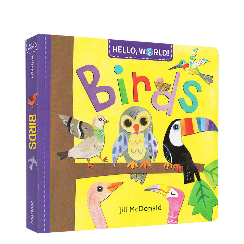英文原版绘本 Hello World Birds纸板书你好科学小世界幼儿科普百科幼儿STEM启蒙图画书_虎窝淘