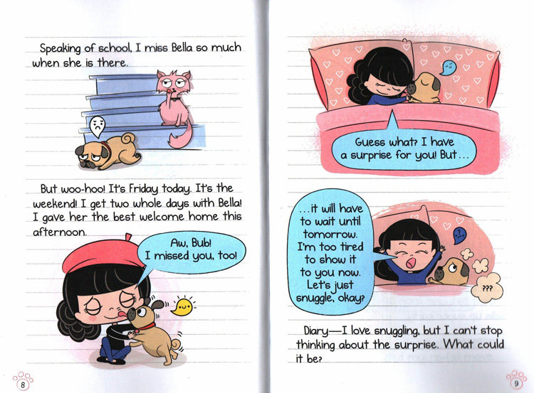 哈巴狗日记#1 Diary of a Pug大树系列 Pug Blasts Off英文原版桥梁章节书全彩图画故事书学乐大树 Scholastic Acorn_虎窝淘