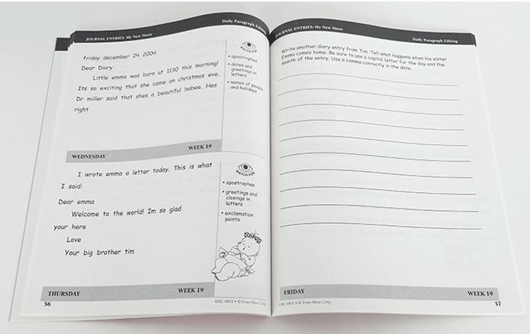 Evan-Moor Daily Paragraph Editing Grade 2 SE每日练习系列段落编辑练习册二年级作业本美国加州教辅英文 ...