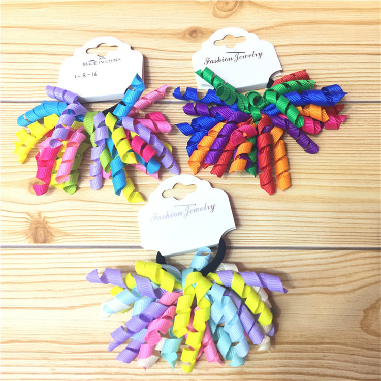 pidoudou boutique女童卷卷 korker卷发蝴蝶领结儿童发圈2个装_虎窝淘