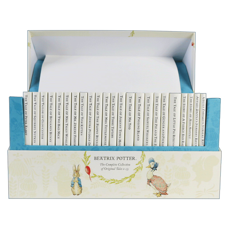 彼得兔的故事1-23册盒装精装 The World of Peter Rabbit 23 Vol Box Set White Jacket英文 ...