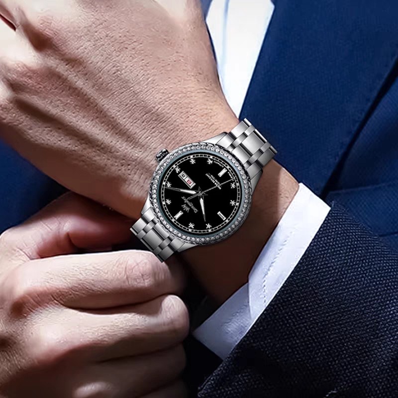 Sungoder/萨提亚男商务轻奢全自动机械防水男腕表气质潮流手表_虎窝淘