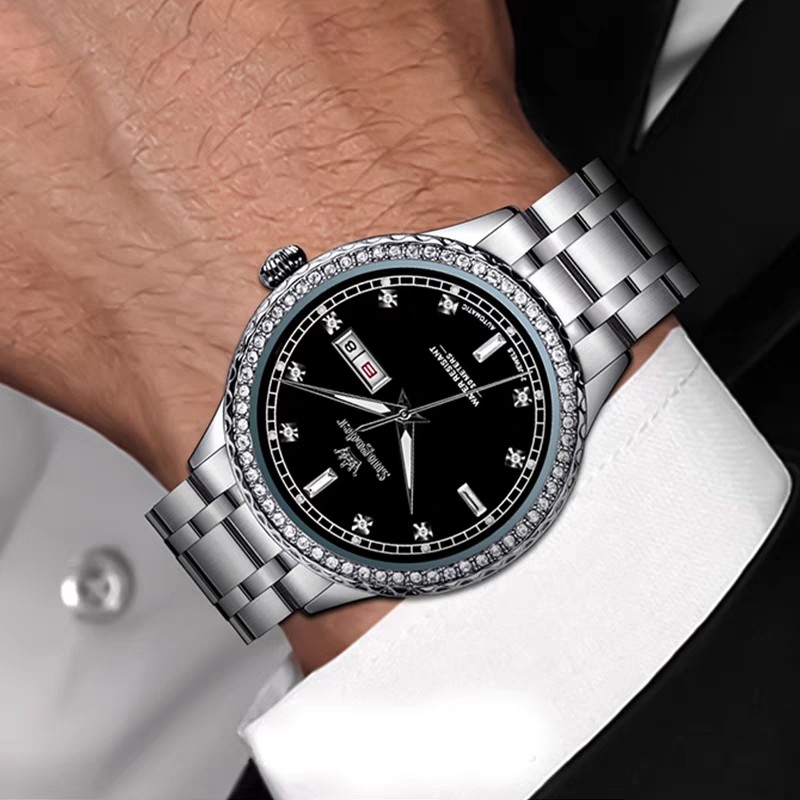 Sungoder/萨提亚男商务轻奢全自动机械防水男腕表气质潮流手表_虎窝淘