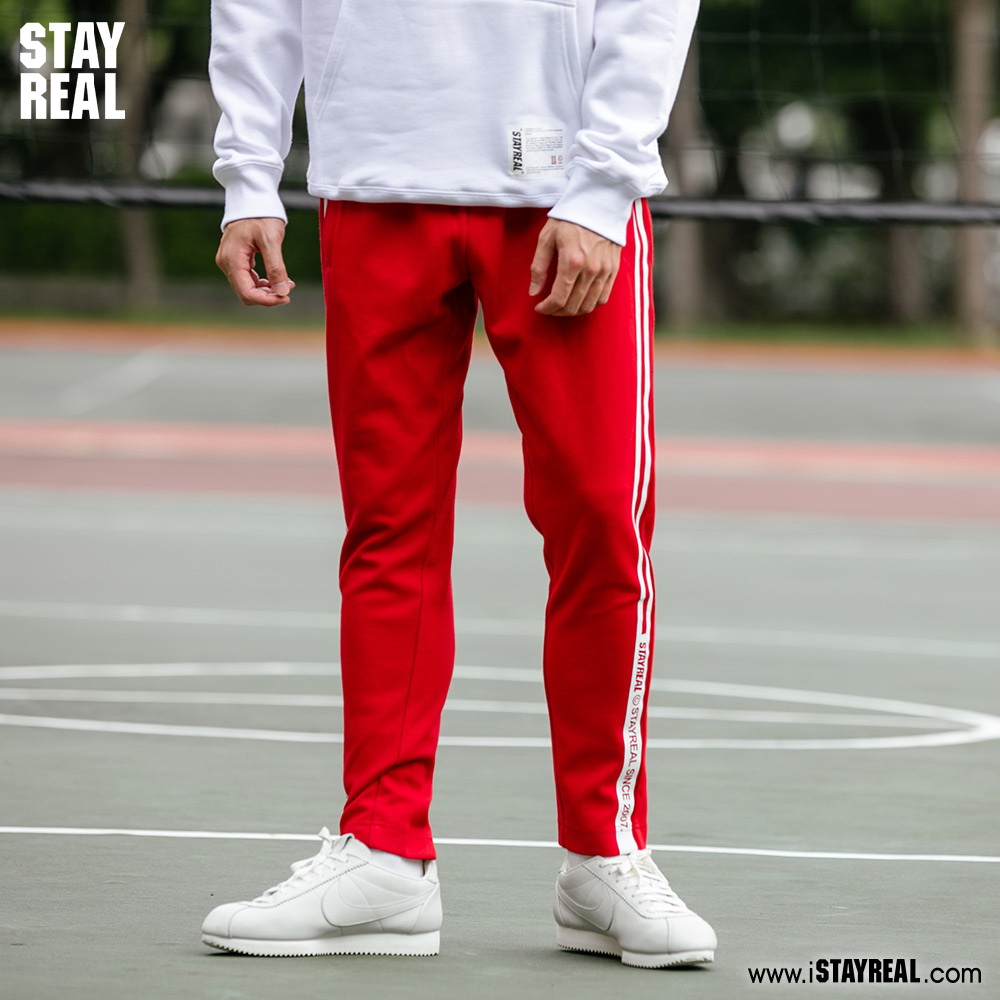 STAYREAL缩口裤休闲潮牌男女无性别ins运动显瘦小脚裤街头简约_虎窝淘