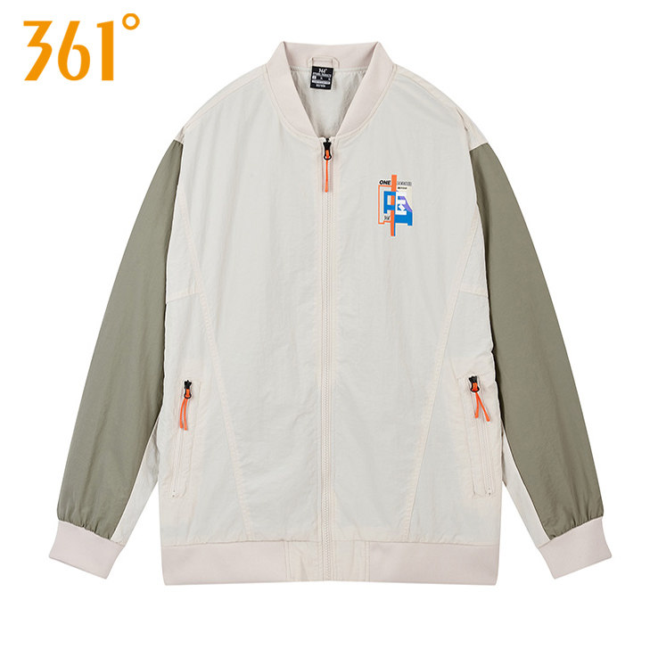 361度男装休闲夹克衫2022春季新款361立领休闲拉链外套棒球服4605_虎窝淘