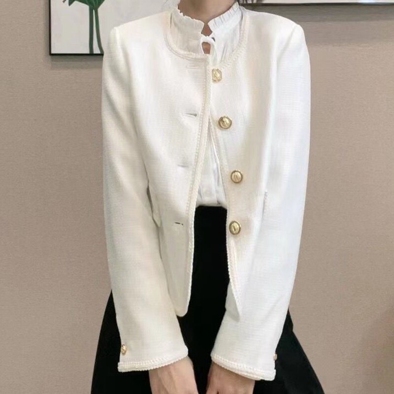 当天发PRICH专柜正品秋冬款气质优雅小香风短西装外套PRJKC8910Q_虎窝淘