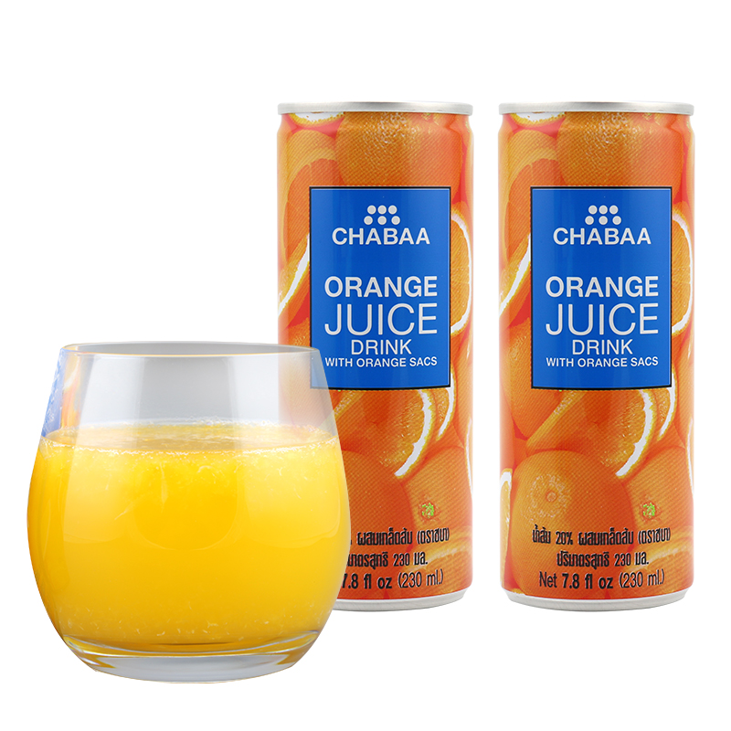 【新包装】230ml*24听泰国进口芭提雅饮料橙子汁恰芭提娅果汁饮料_虎窝淘