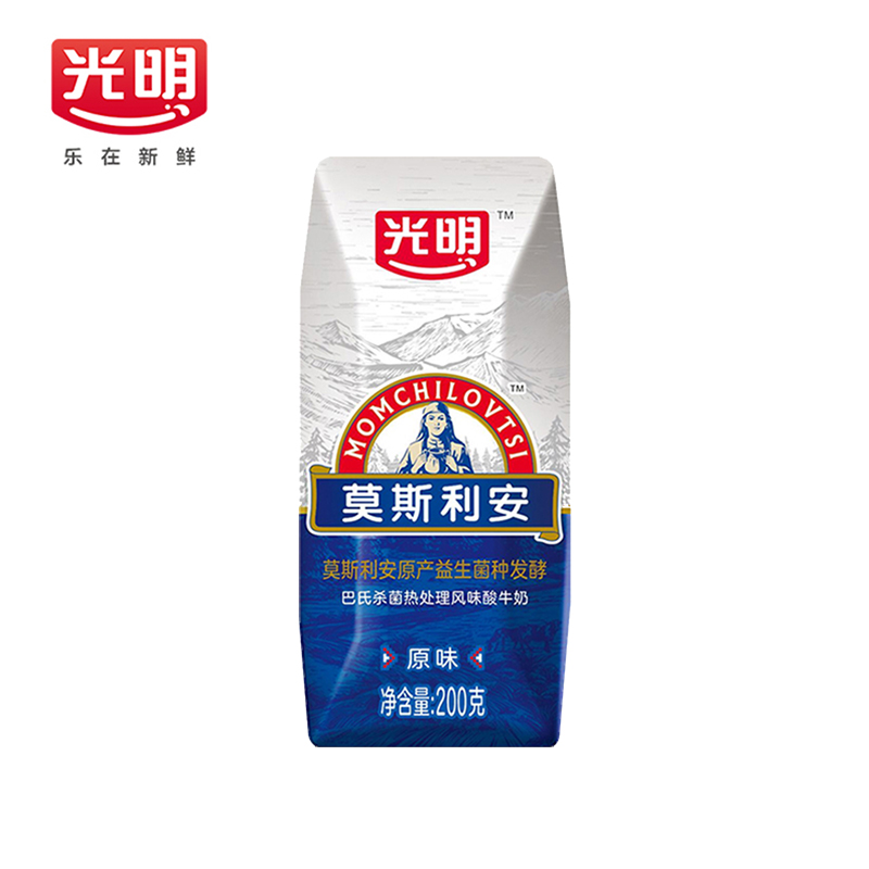 6月新货光明莫斯利安原味酸奶钻石装酸牛奶礼盒 200ml*12盒/提_虎窝淘
