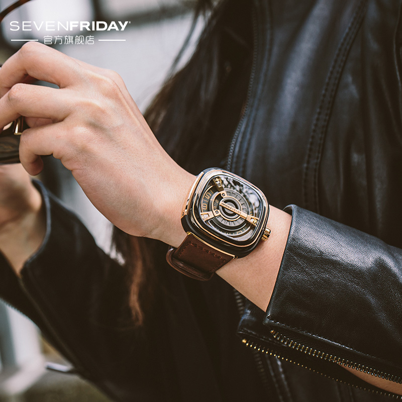 【官方正品】sevenfriday七个星期五手表男瑞士自动机械腕表M2/02_虎窝淘