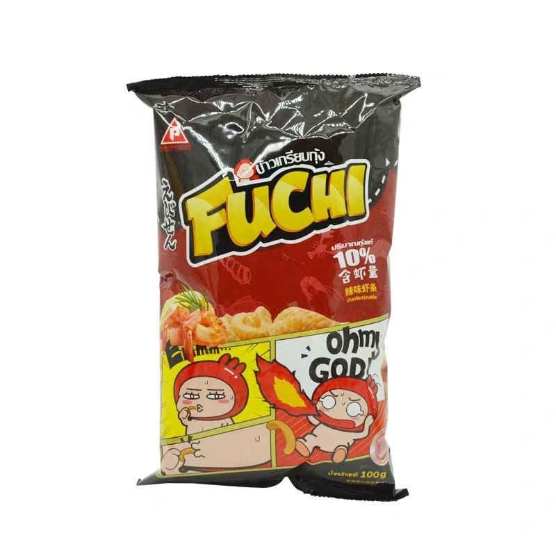 泰国fuchi富吃虾条大包100g*4进口零食品海苔休闲非油炸鲜香_虎窝淘