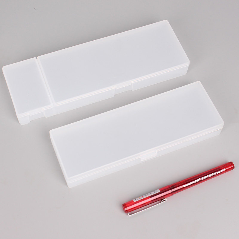 创意文具盒小清新简约透明磨砂笔盒小学生专用塑料笔盒_虎窝淘