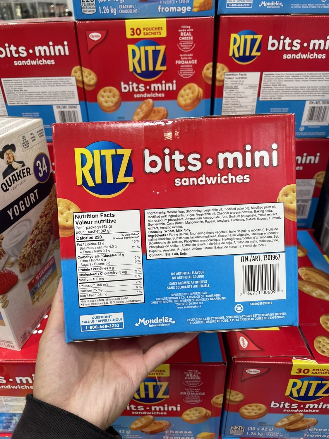 加拿大 Ritz Mini芝士cheese奶酪夹心小饼干 1.26公斤_虎窝淘